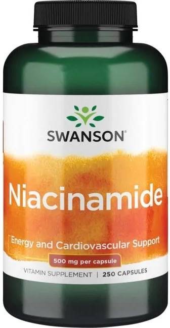 Niacinamide, 500 mg, 250 капсули, Swanson | Ozone.bg