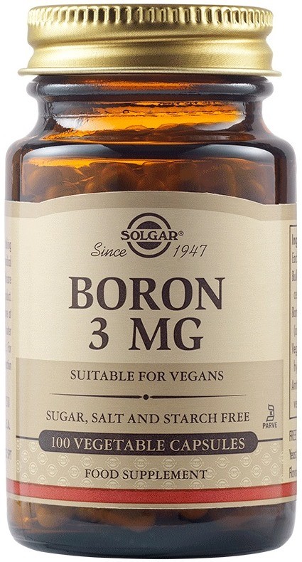 Boron, 3 mg, 100 растителни капсули, Solgar | Ozone.bg
