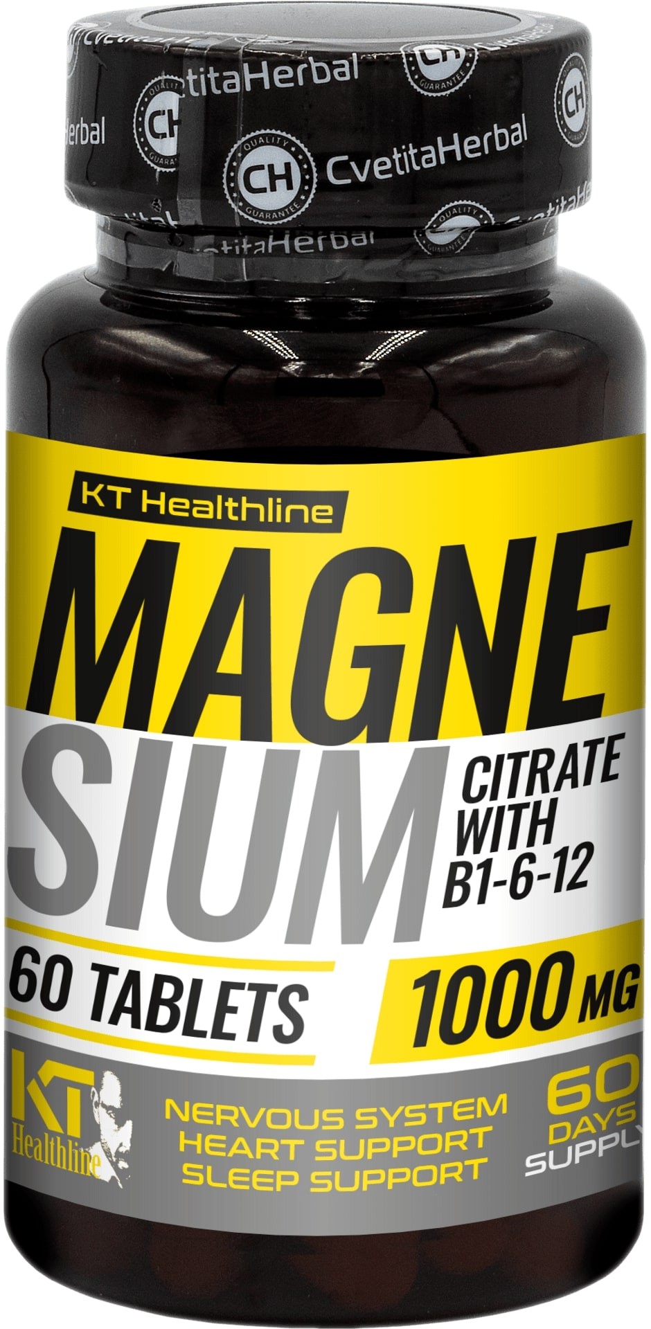 Magnesium, 1000 mg, 60 таблетки, KT Healthline | Ozone.bg