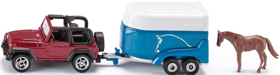 Игрален комплект Siku - Jeep with horse trailer | Отлична цена | Ozone.bg