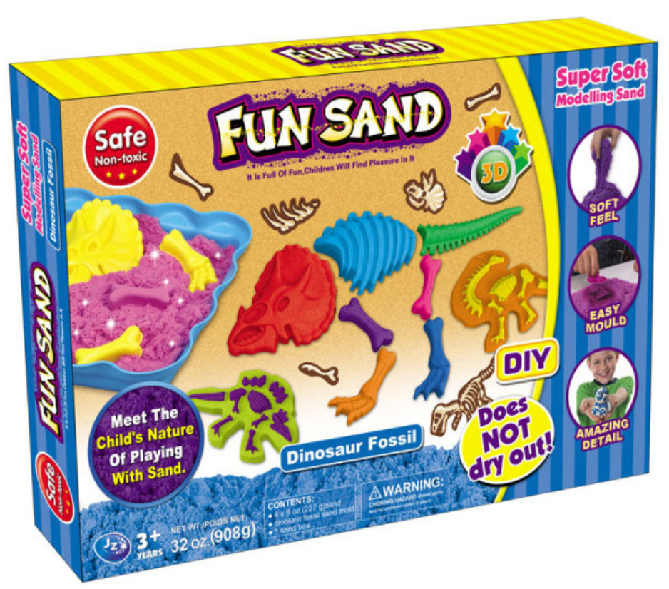 Игрален комплект Fun Sand - Кинетичен пясък, динозавърски скелет | Отлична цена | Ozone.bg