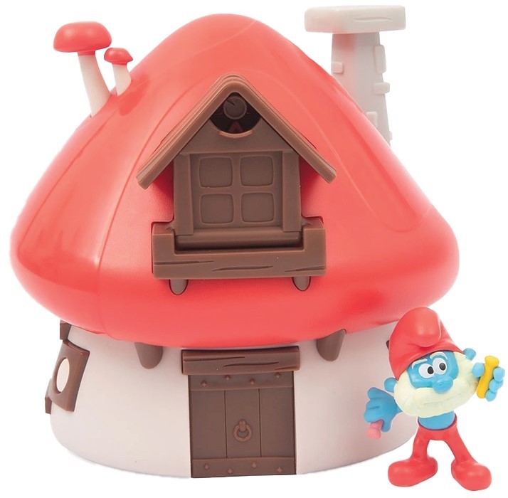 Игрален комплект Giochi Preziosi - Къщичка на татко Смърф | Отлична ...