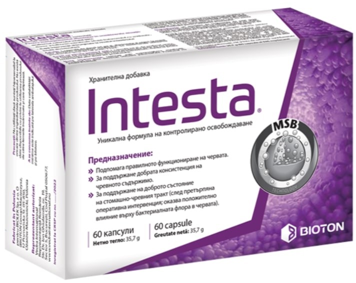 Intesta, 500 mg, 60 капсули, Bioton | Ozone.bg
