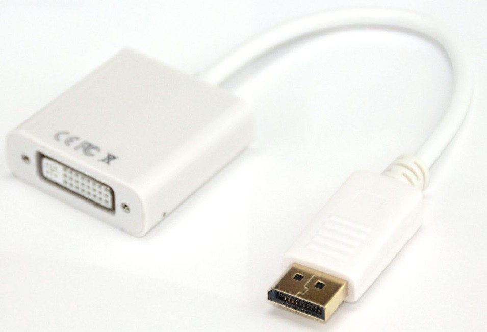 Кабел VCom - CG602, Display Port/DVI, 0.15m, бял | Ozone.bg