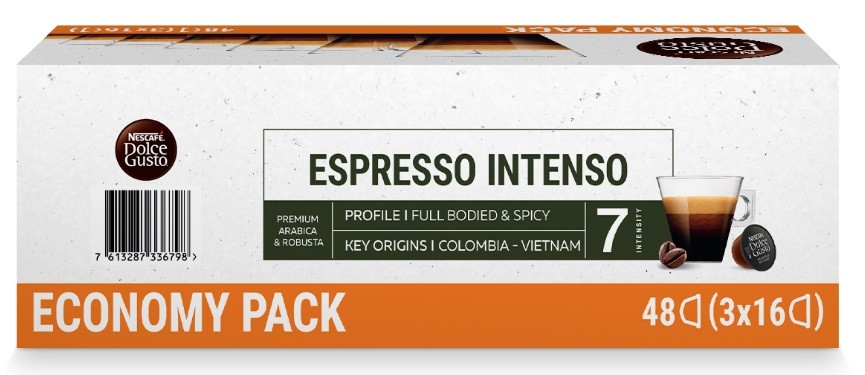 Кафе капсули NESCAFE Dolce Gusto - Espresso Intenso Economy pack, 48 ...