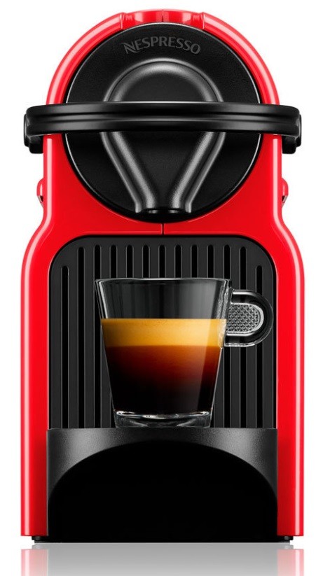 Кафемашина с капсули Nespresso - Inissia Red, 19 bar, 0.7 l, Rubi Red ...