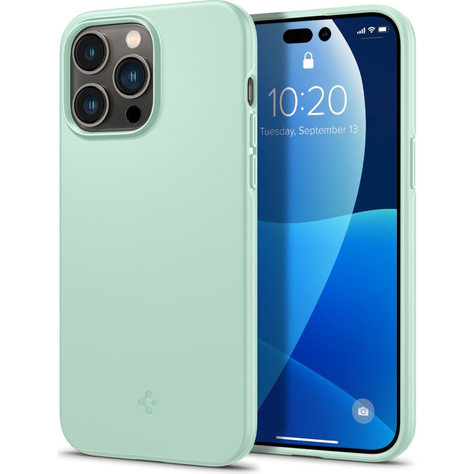 Калъф Spigen - Thin Fit, iPhone 14 Pro, Apple Mint | Ozone.bg