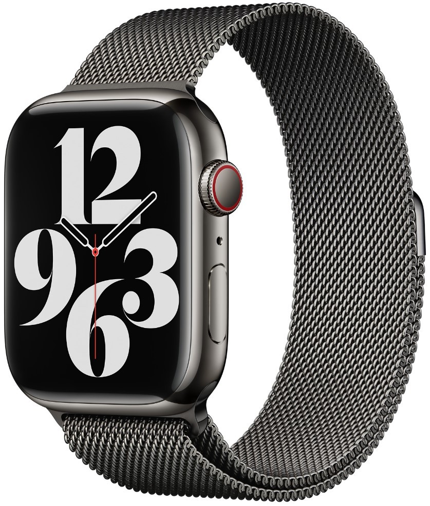 Каишка Apple - Milanese Loop, Apple Watch, 45mm, Graphite | Ozone.bg