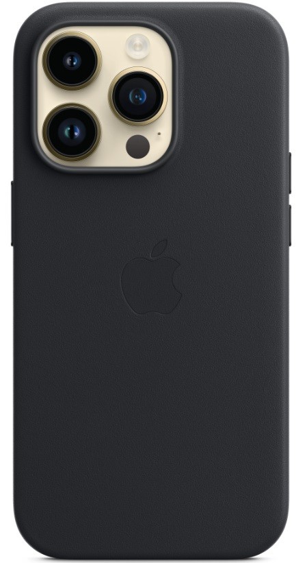 Калъф Apple - Leather MagSafe, iPhone 14 Pro, Midnight | Ozone.bg