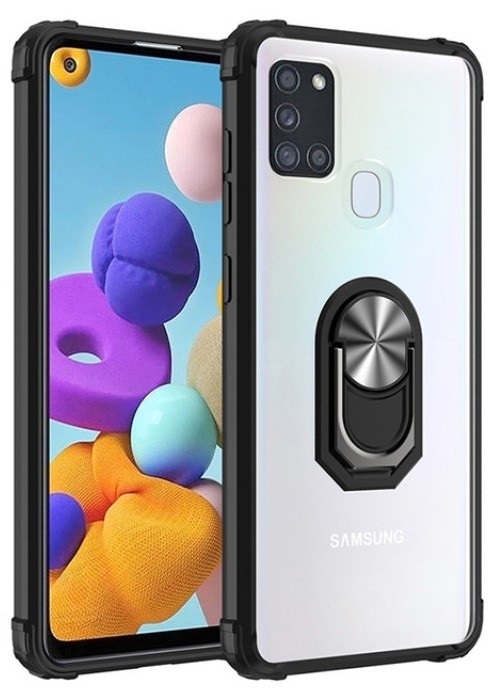Калъф Military Ring - за Samsung Galaxy A21s, черен | Ozone.bg