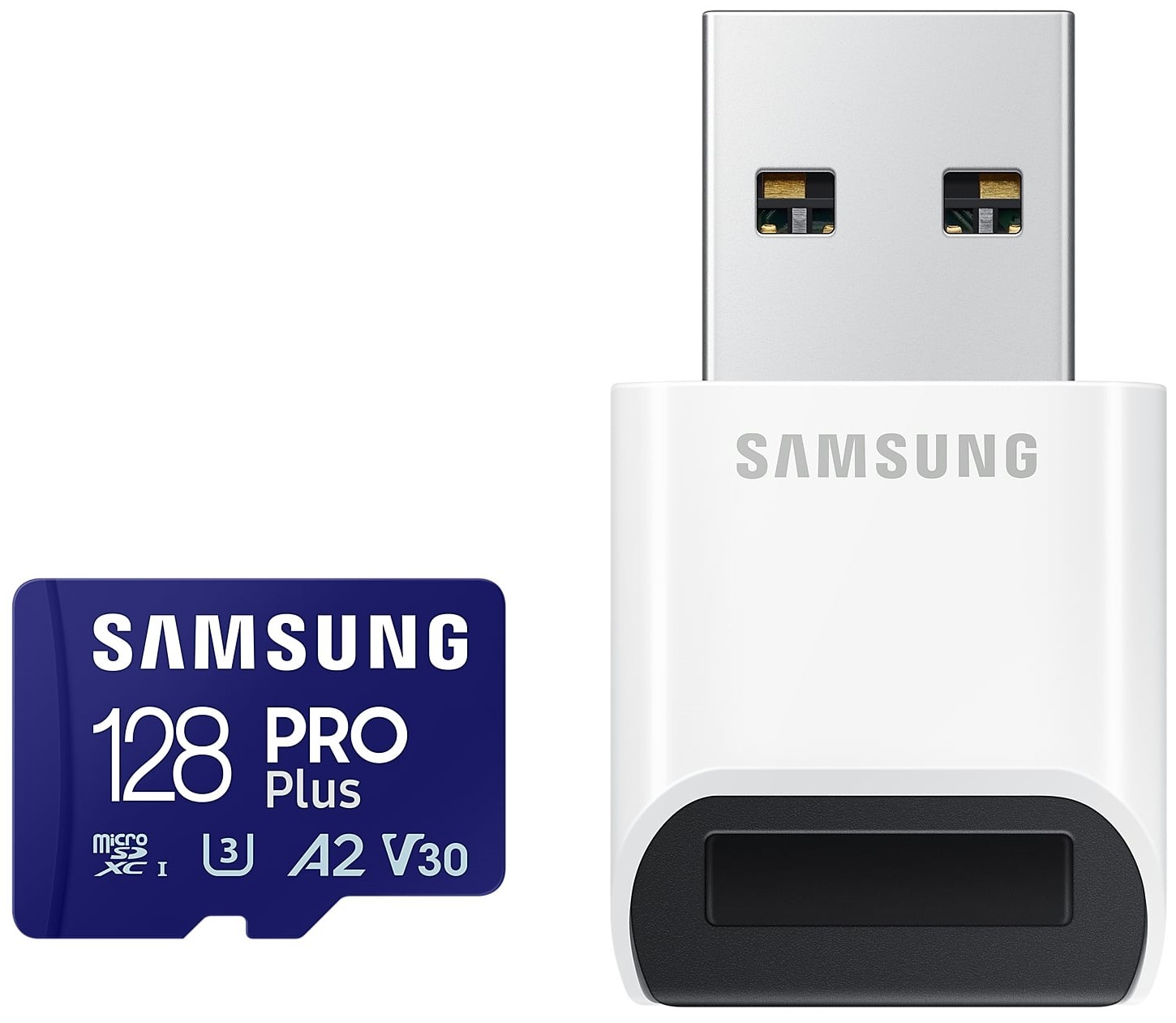 Карта памет Samsung - PRO Plus, 128GB, Class10 + USB четец | Ozone.bg