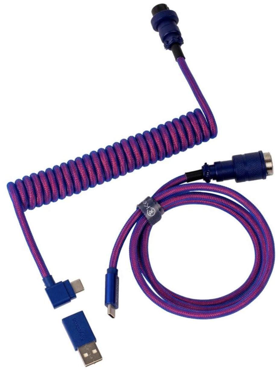Кабел за клавиатура Keychron - Aviator, USB-C/USB-C, лилав | Ozone.bg