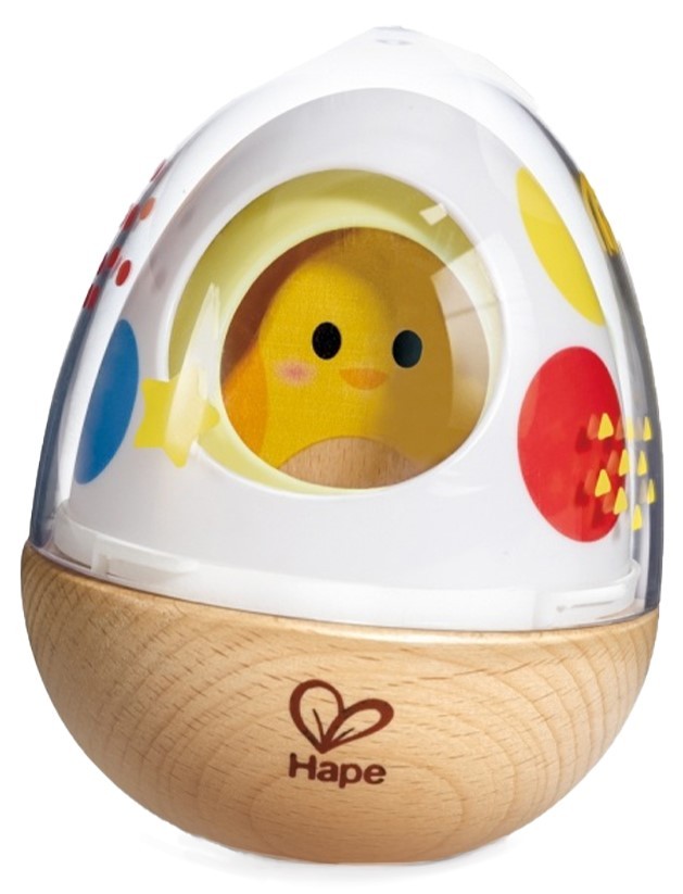 Клатеща се дървена играчка HaPe International - Пиле | Отлична цена | Ozone.bg