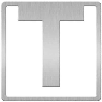 Книгоразделител Helvetica - Буква T | Ozone.bg