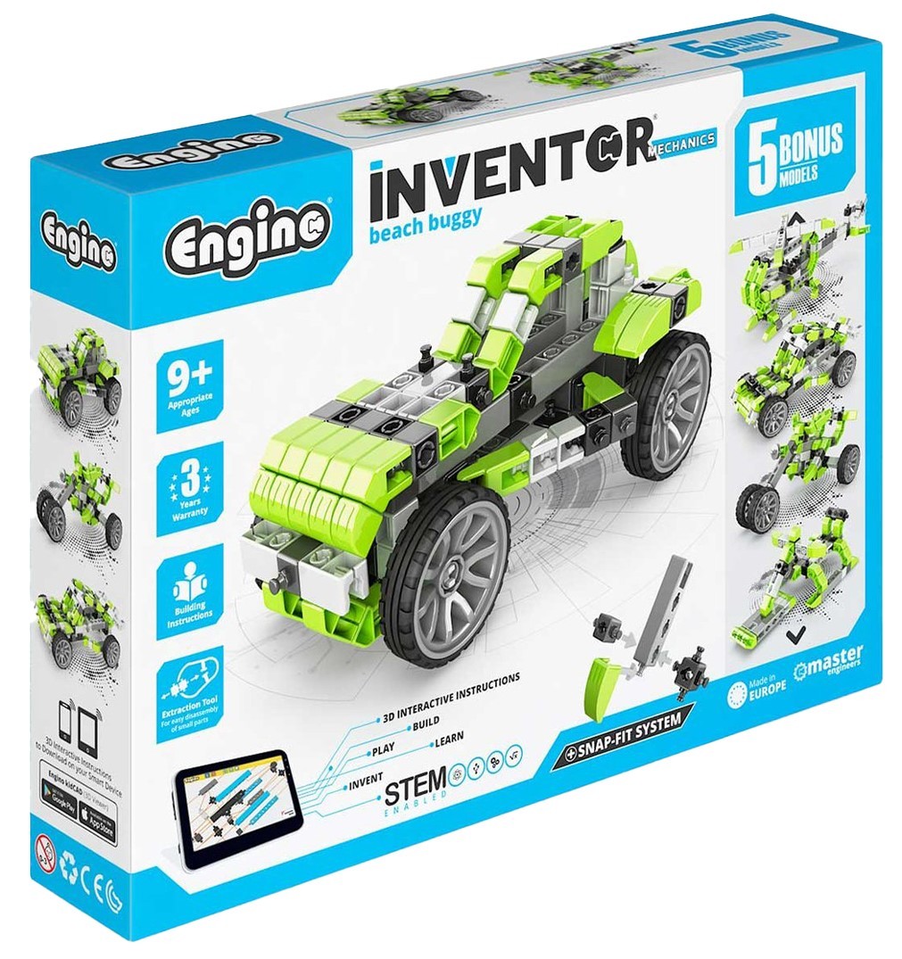 Конструктор 5 в 1 Engino Inventor Mechanics - Плажно бъги | Отлична ...