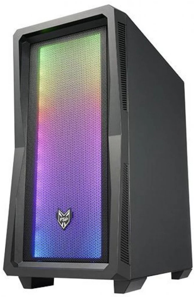 Компютърна кутия Fortron - CMT212A RGB, mid tower, черна/прозрачна ...