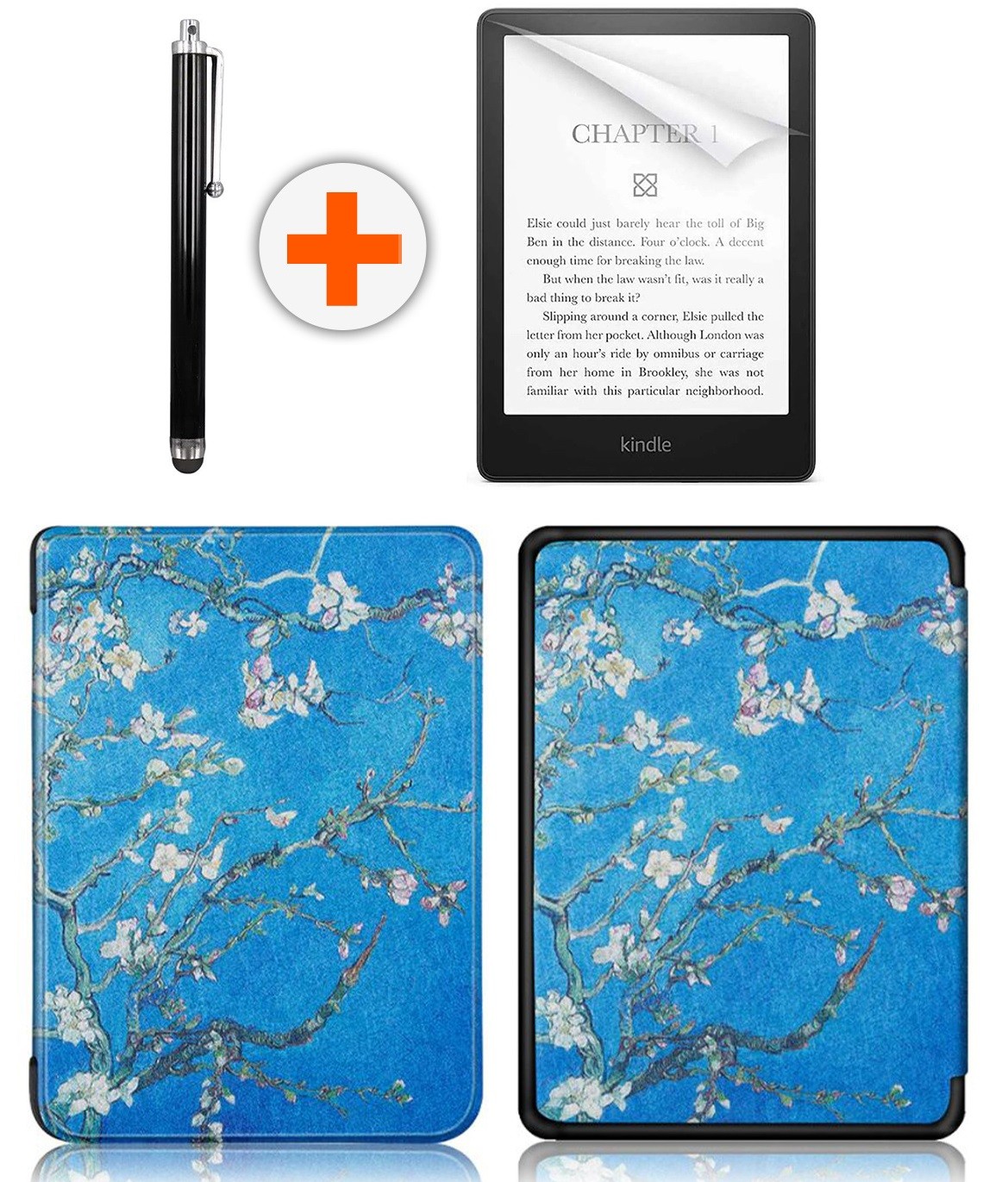 Комплект Garv/Еread - Slim, за Kindle Paperwhite 5-2021, Almond Tree ...