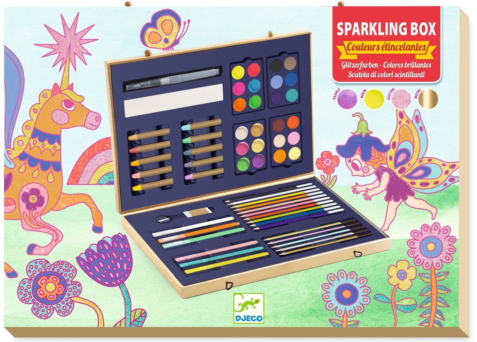 Комплект за рисуване Djeco - Блестящи цветове | Отлична цена | Ozone.bg