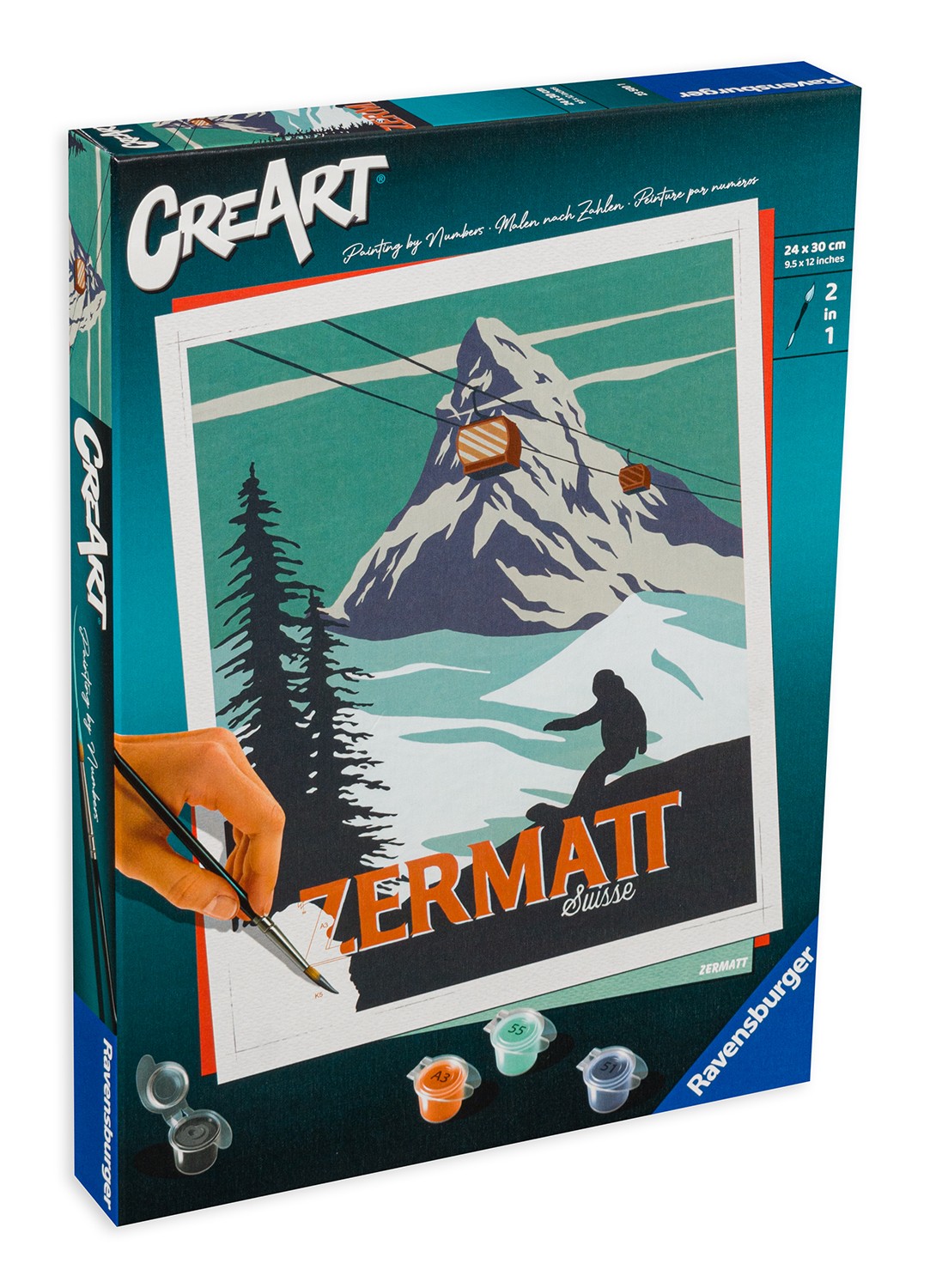 Комплект за рисуване по номера Ravensburger CreArt - Zermatt ...