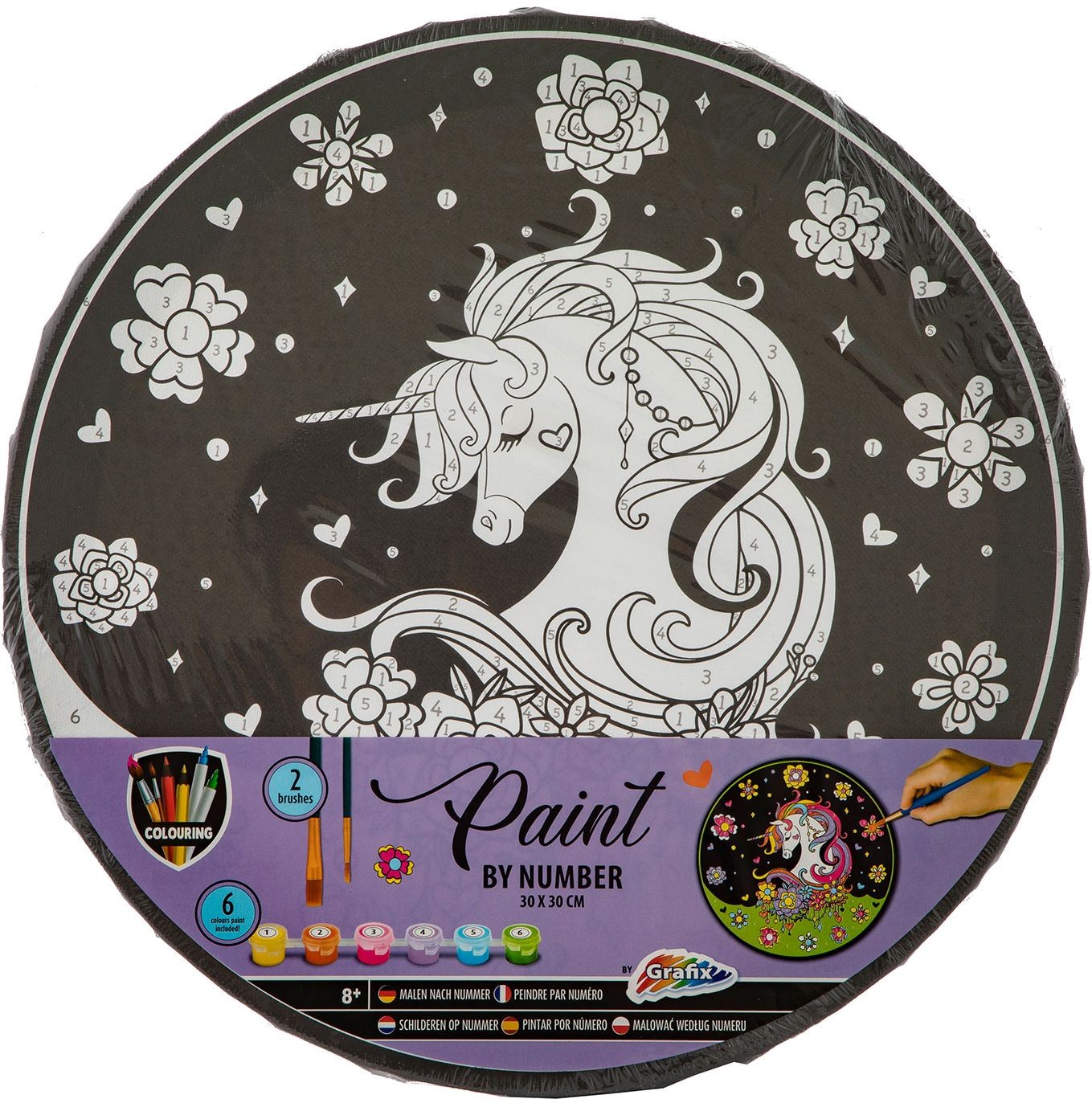 Комплект за рисуване по номера Grafix - Еднорог | Ozone.bg