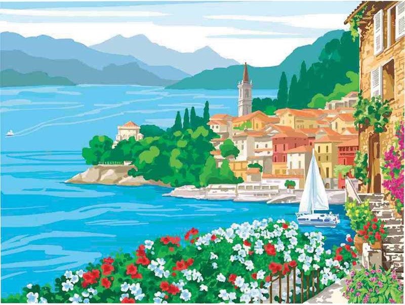 Комплект за рисуване по номера Centrum Office - Залив | Ozone.bg