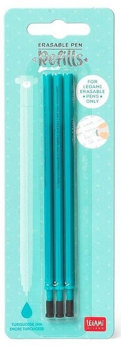 Комплект пълнители за гел химикалки Legami - 3 броя, тюркоаз | Ozone.bg