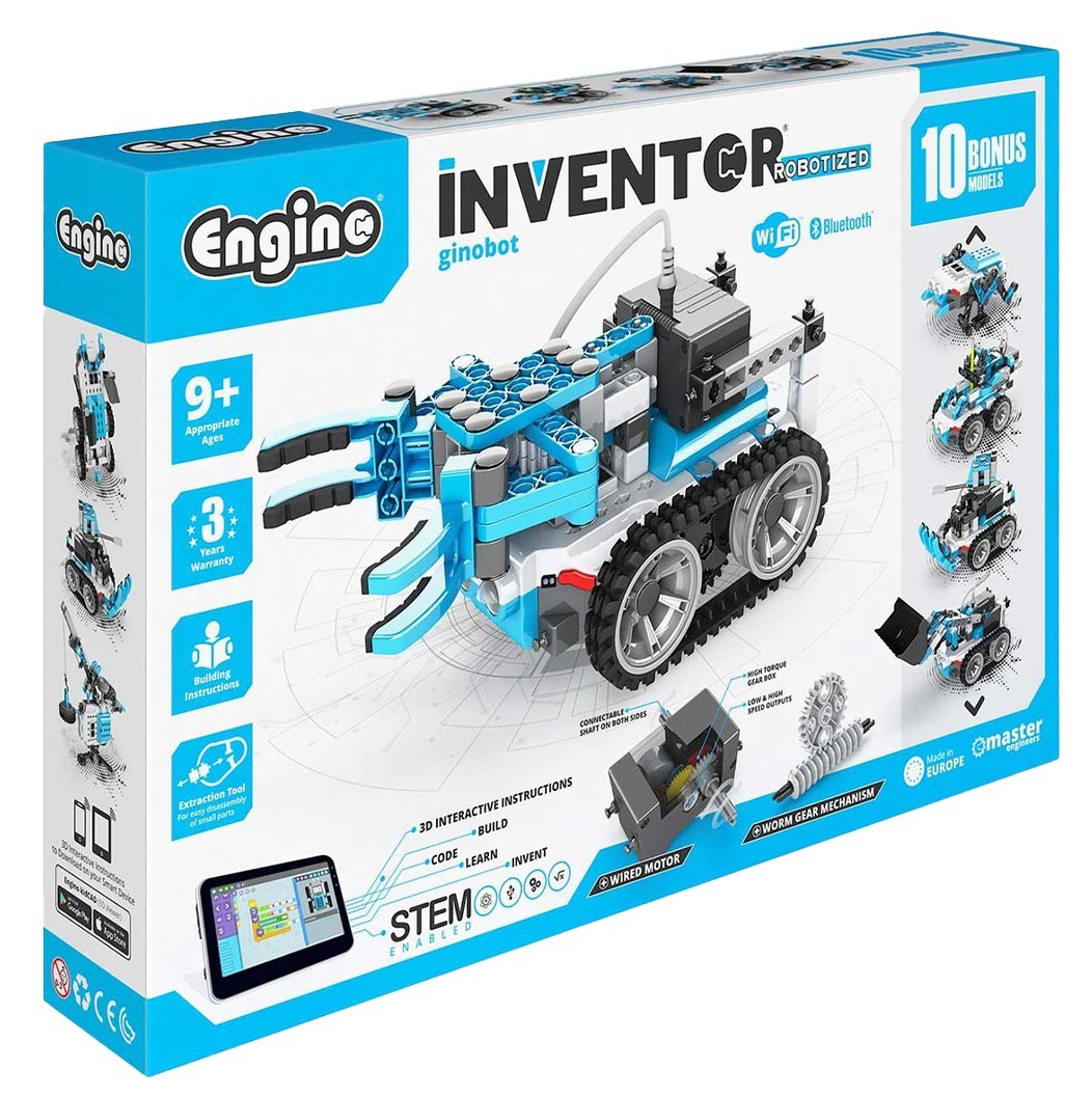 Конструктор 10 в 1 Engino Inventor Robotized - Ginobot, с допълнителен ...