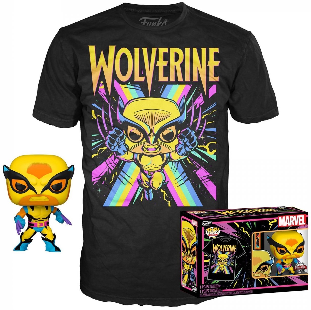 Комплект Funko POP! Collector's Box: Marvel - X-Men (Wolverine) (Blacklight) (Special Edition ...