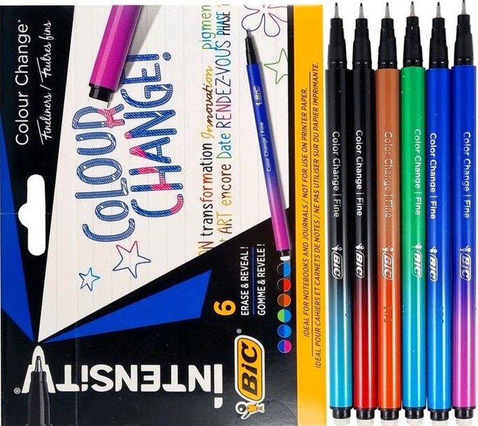 Комплект тънкописци BIC Intensity - 6 променящи се цвята, 0.8 mm | Ozone.bg