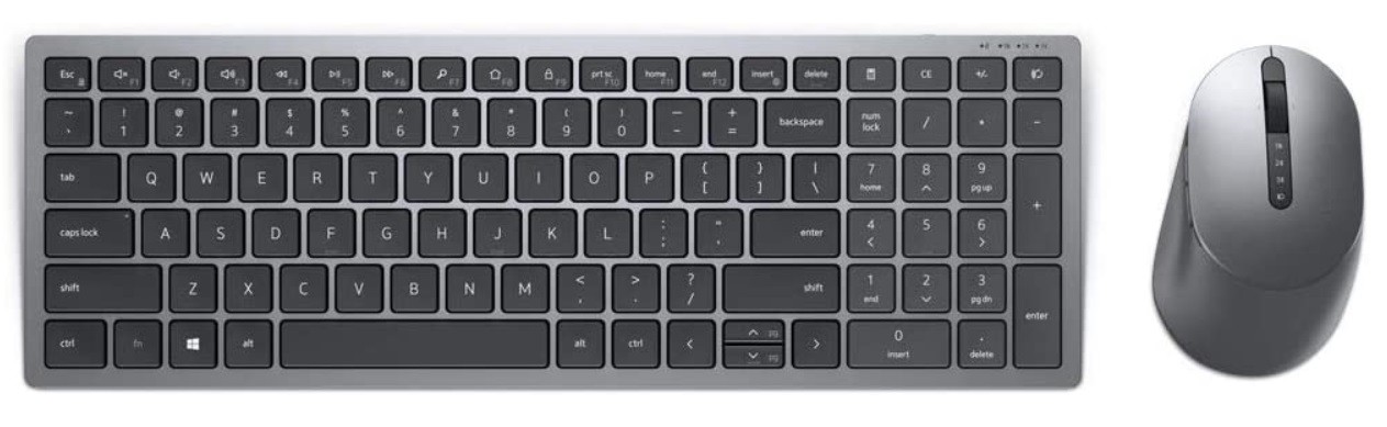 Комплект мишка и клавиатура Dell - KM7120W, безжичен, сив | Ozone.bg
