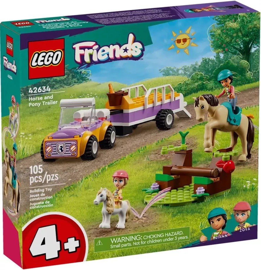 Конструктор LEGO Friends - Ремарке за коне и понита (42634) | Отлична ...