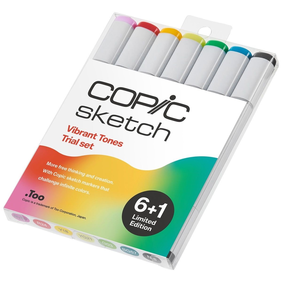 Комплект маркери Too Copic Sketch - Лимитирана колекция, Ярки тонове, 6 ...