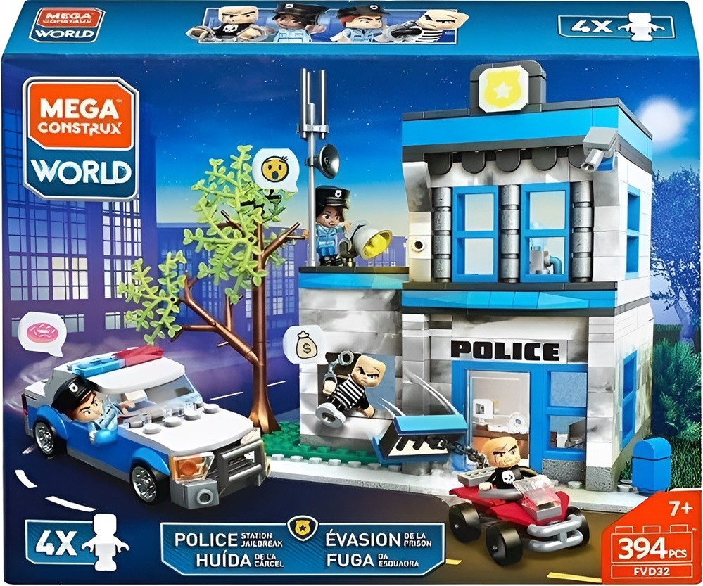Конструктор Mega Construx World - Полицейска станция, 394 части ...