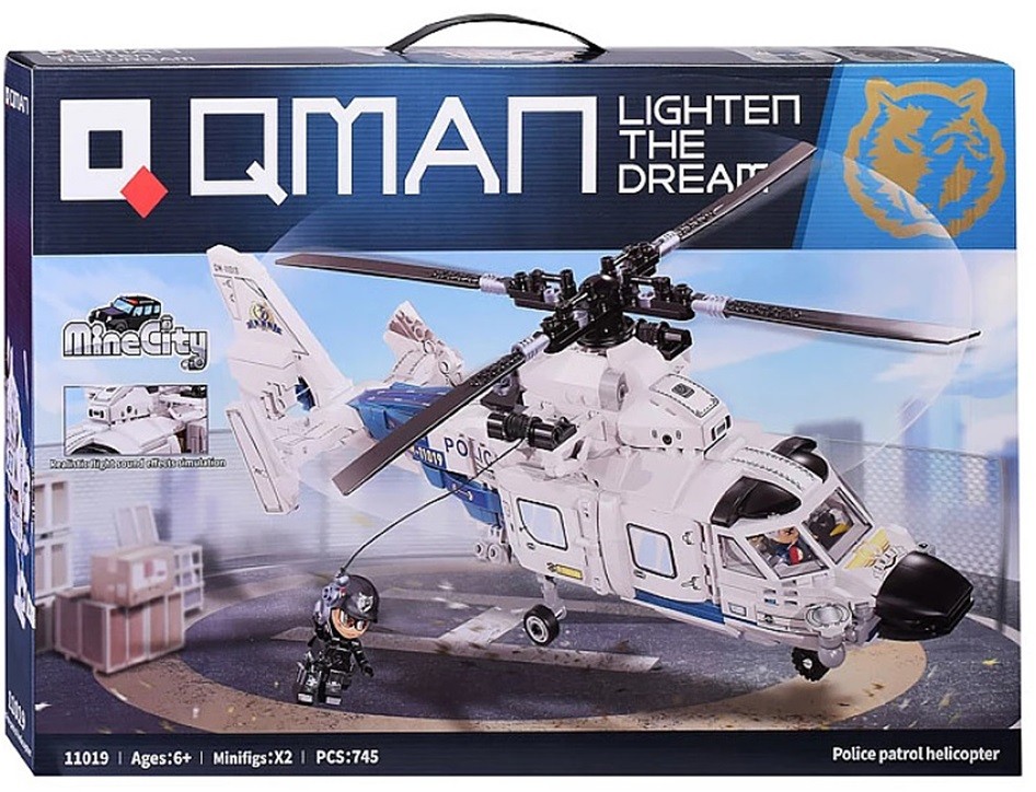 Конструктор Qman - Патрулен хеликоптер, 745 части | Отлична цена | Ozone.bg