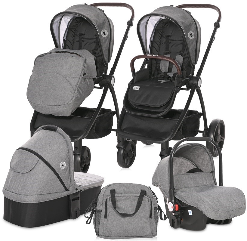 Комбинирана количка 3 в 1 Lorelli - Infinity, Glacier Grey | Добра цена | Ozone.bg