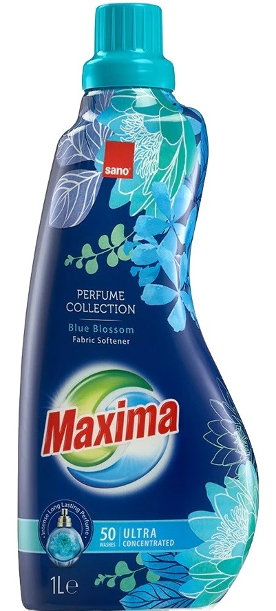 Концентриран омекотител Sano - Maxima Blue Blossom, 50 пранета, 1 L ...