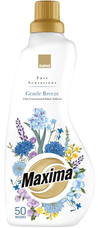 Концентриран омекотител Sano - Maxima Gentle Breeze, 50 пранета, 1 L ...