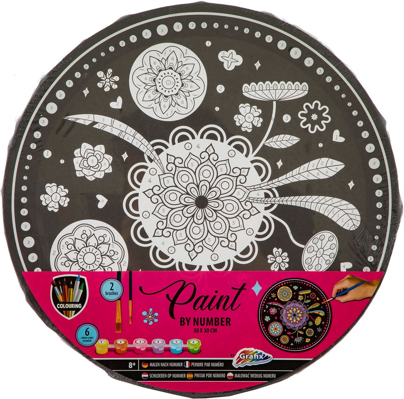 Комплект за рисуване по номера Grafix - Мандала | Ozone.bg