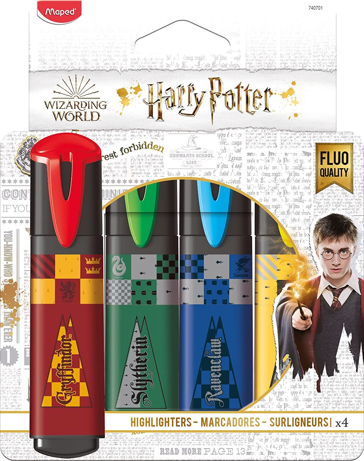 Комплект текст маркери Maped Harry Potter - 4 цвята | Ozone.bg