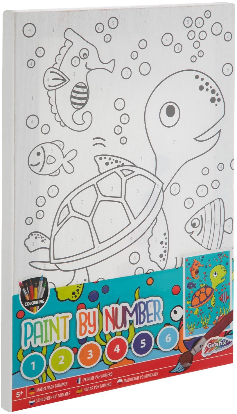 Комплект за рисуване по номера Grafix - Костенурка | Ozone.bg