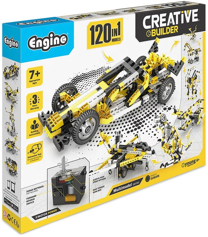 Конструктор 120 в 1 Engino Creative - С електромотор | Отлична цена ...