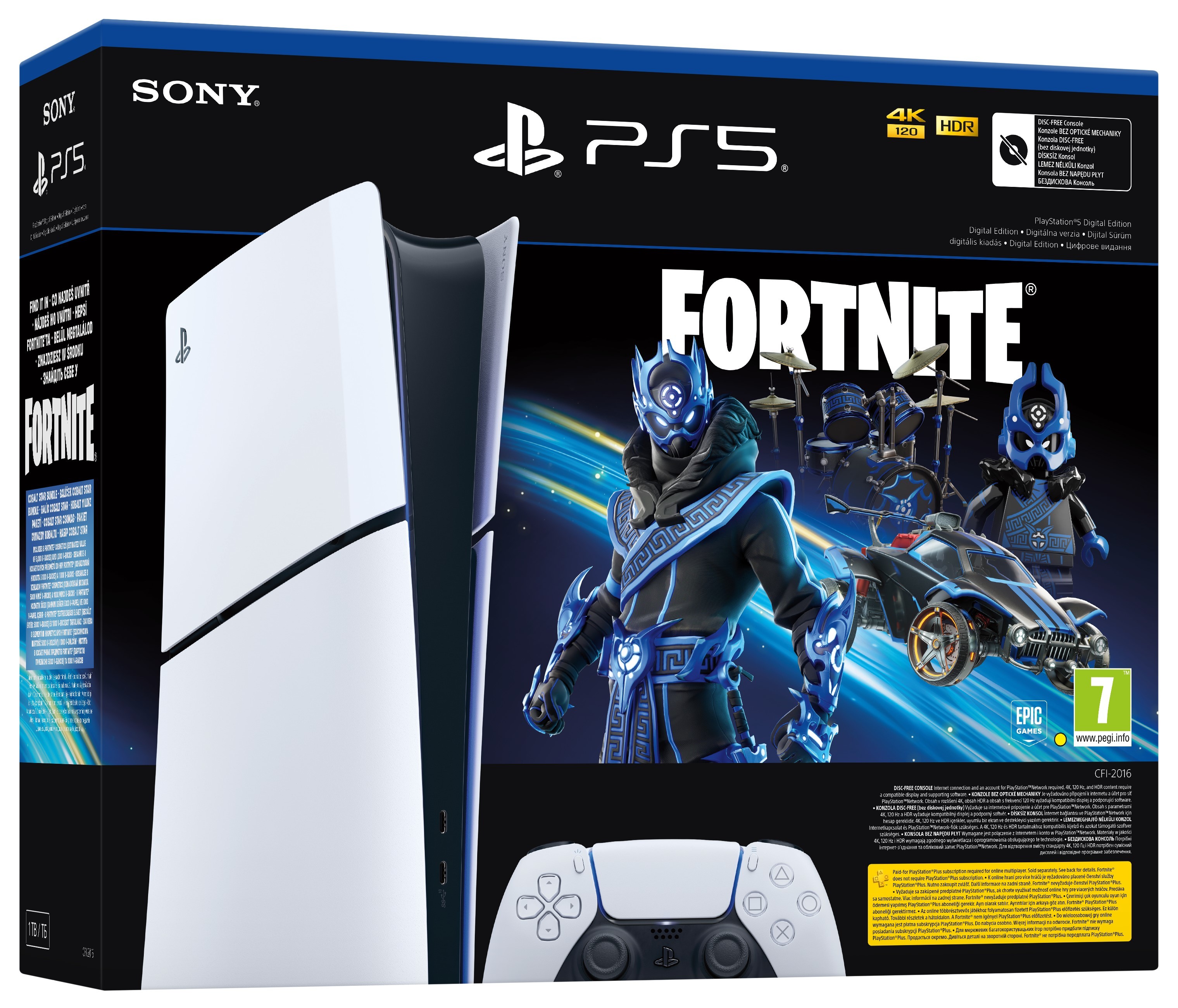 Конзола PlayStation 5 (Slim) - Digital Edition - Fortnite Cobalt Star ...
