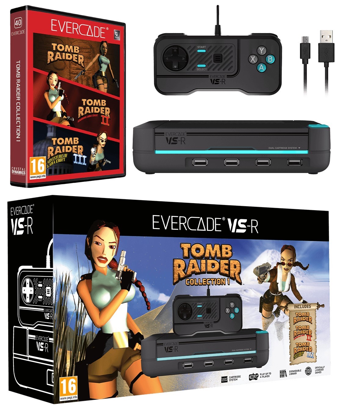 Конзола Evercade VS-R + Tomb Raider Collection | Ozone.bg