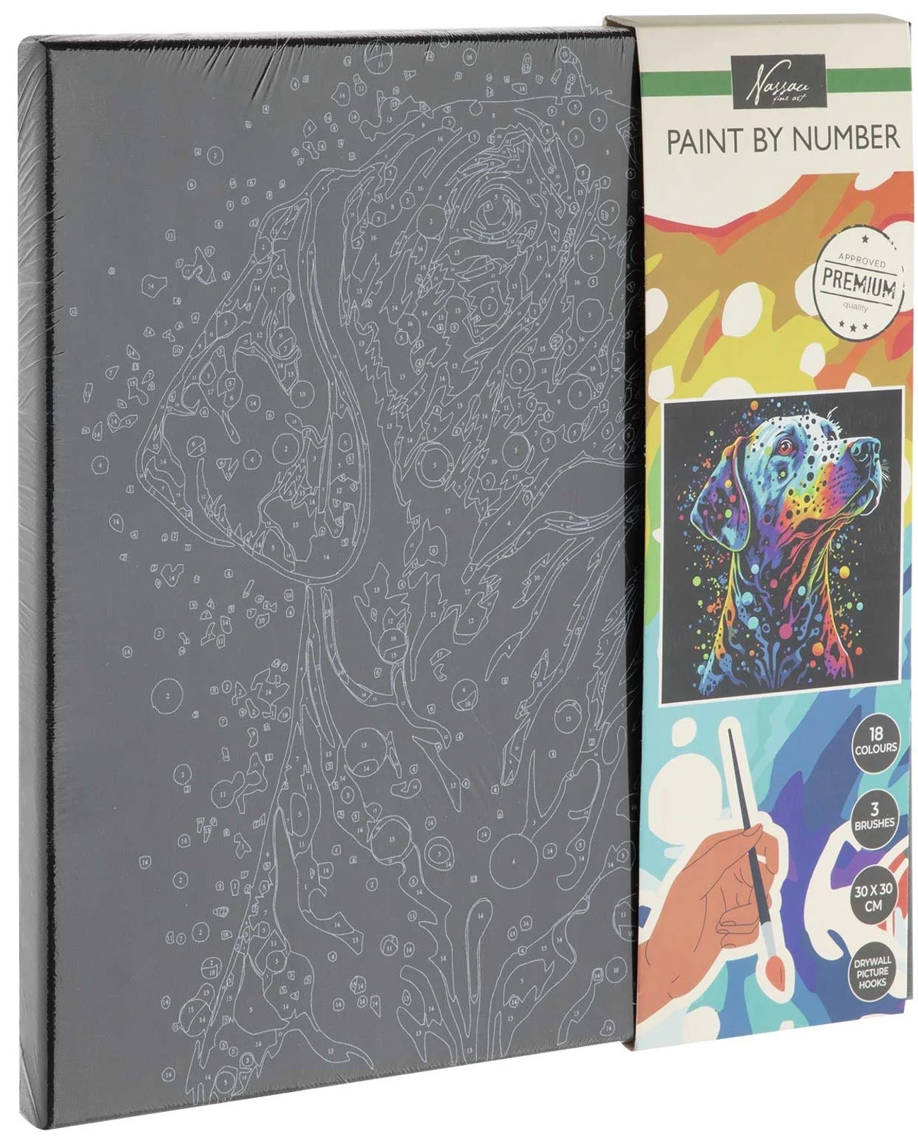 Рисуване по номера върху черно платно Moxy - Куче | Ozone.bg