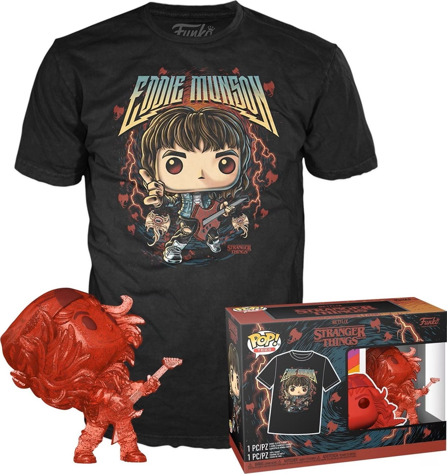 Комплект Funko POP! Television: Stranger Things - Hunter Eddie with ...