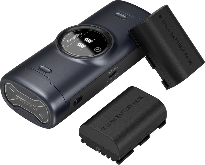 Комплект зарядно с две батерии SmallRig - 5695, Canon LP-E6P, черен ...