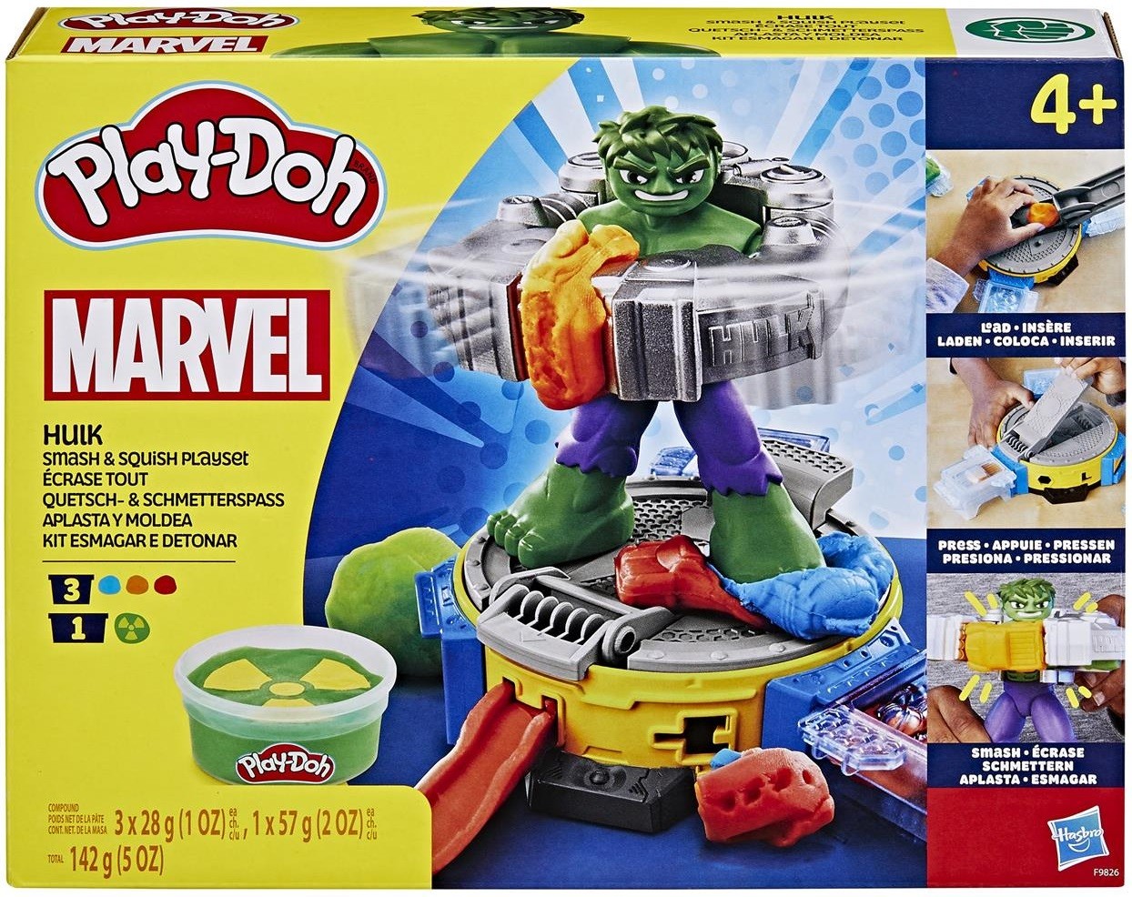 Комплект с моделин Play-Doh Marvel - Hulk, Smash And Squish | Отлична ...