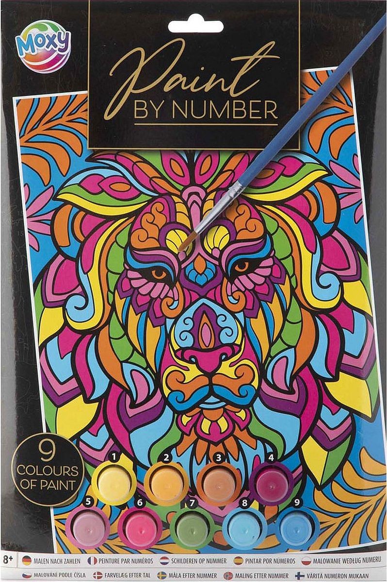 Комплект за рисуване по номера Moxy - Лъв | Ozone.bg