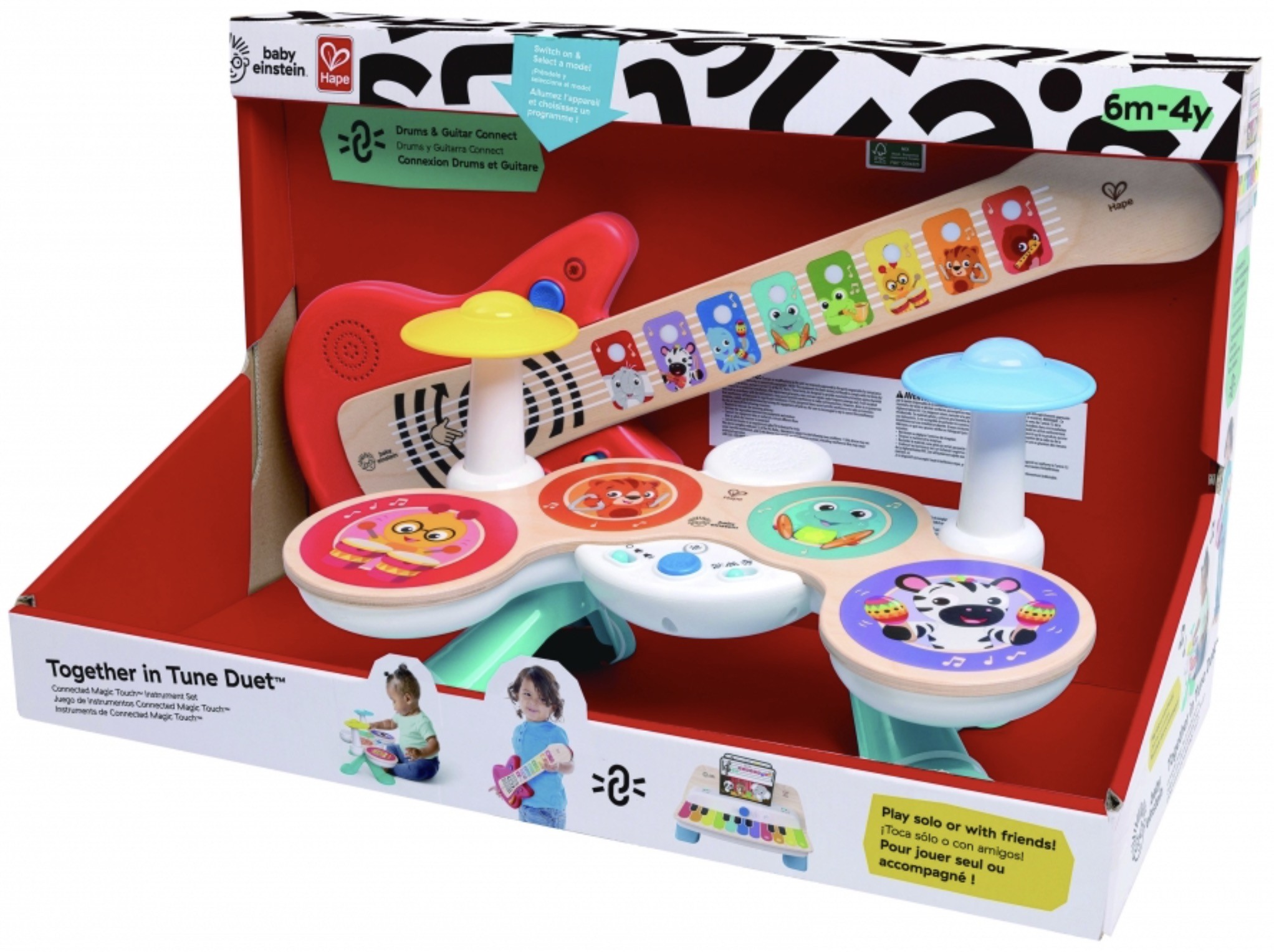 Комплект сензорни играчки Hape International - Китара и барабани | Добра цена | Ozone.bg