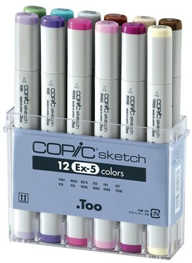 Комплект маркери Too Copic Sketch - EX-5, 12 цвята | Ozone.bg